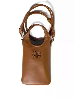Miu Miu Leather Smartphone Case - Brown