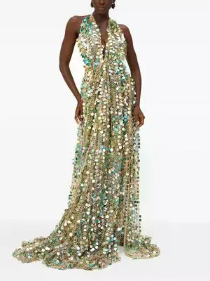 SANA OSMANI Divina Sequin Maxi Dress