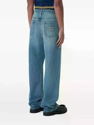 Miu Miu Five-pocket Wide-leg Jeans