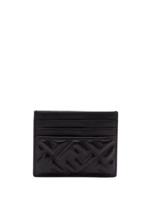 Fendi Baguette Leather Card Case - Black