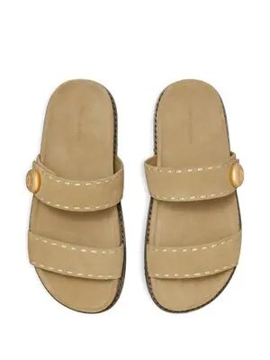 Tory Burch Romy Sport Leather Slides