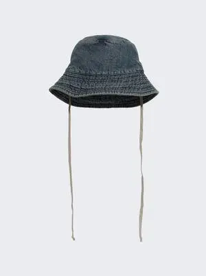Rick Owens Washed Denim Bucket Hat - Blue