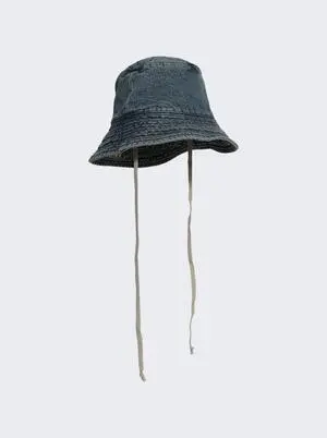 Rick Owens Washed Denim Bucket Hat