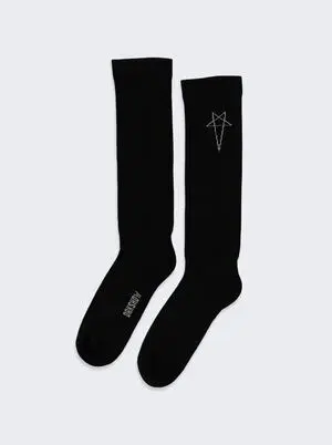 Rick Owens Knee High Socks - Black