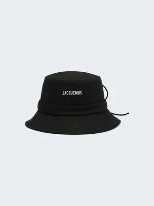 Jacquemus Knotted Bucket Hat - Black