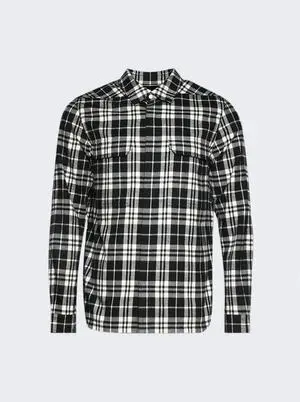 Rick Owens Outershirt Milk Plaid - Black