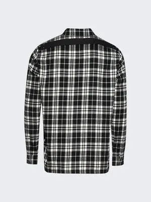 Rick Owens Outershirt Milk Plaid - Black