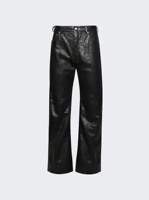Rick Owens Black Wash Bottoms For Men