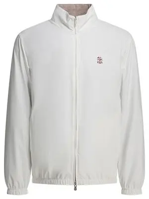 Brunello Cucinelli Reversible Nylon Windbreaker Jacket - White