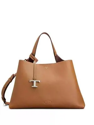 TOD'S Logo-detail Shoulder Bag - Brown