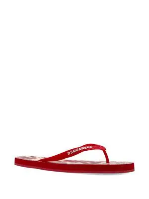 Dsquared2 Rebel Hibiscus Flip Flops