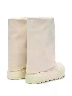 Casadei Platform Leather Boots - Neutrals