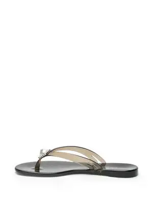 Casadei Pearl Embellished Flip-flops