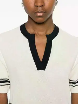N°21 V-neck Striped Sweater