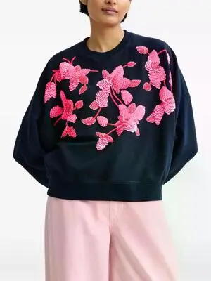 Essentiel Antwerp Floral-pattern Embellished Sweatshirt