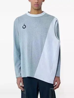 NÒMARYTHM TEXTILE Asymmetrical Panel T-shirt