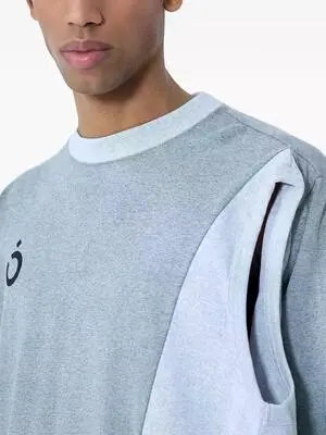 NÒMARYTHM TEXTILE Asymmetrical Panel T-shirt