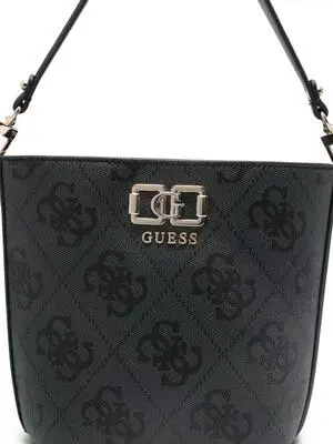 Guess Monogram Bucket Bag - Black