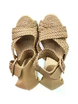 Hermès Criss-cross Ankle Strap Wedge Sandals