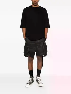 Rick Owens Bauhaus Frayed Hem Shorts