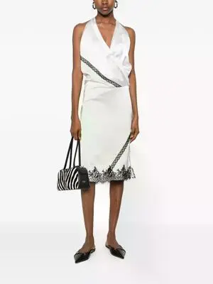 IRO PARIS Lace Trim Draped Dress