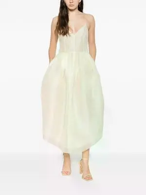 Khaite Colette V-neck Midi Dress