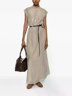 PANICALE Sequin-embellished Maxi Dress