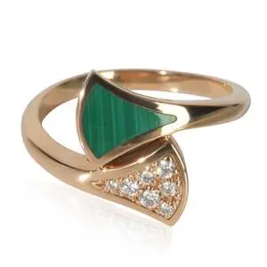 BVLGARI Divas' Dream Malachite And Diamond Ring - Rose_gold