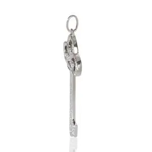 Tiffany & Co. Diamond And Fleur De Lis Key Pendant