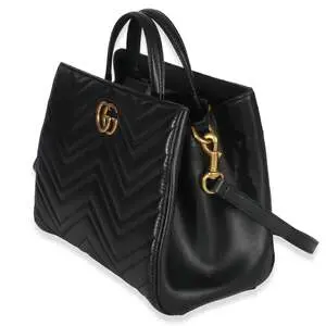 Gucci Matelassé Calfskin Marmont Top Handle Tote