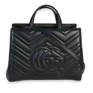 Gucci Matelassé Calfskin Marmont Top Handle Tote