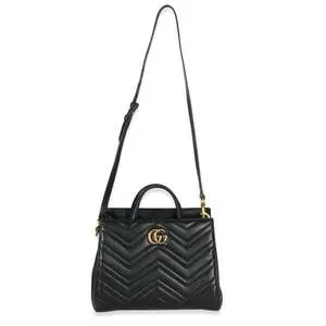 Gucci Matelassé Calfskin Marmont Top Handle Tote