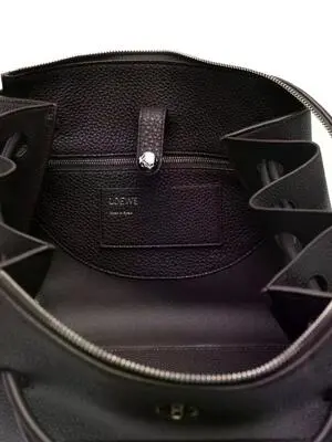 Loewe Textured-leather Satchel - Brown