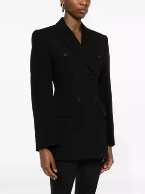 Wardrobe.NYC Contour Double-breasted Blazer - Black