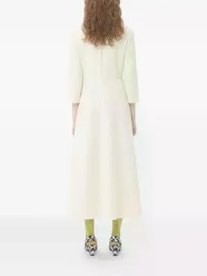 Valentino Garavani Midi Crepe Couture Dress With Gold Detail