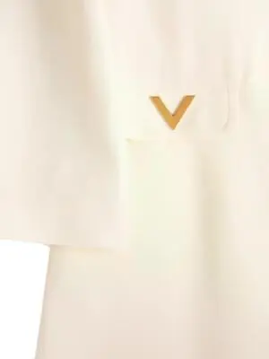 Valentino Garavani Midi Crepe Couture Dress With Gold Detail