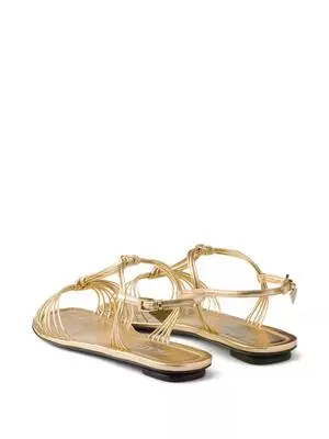 Prada Leather Flat Sandals