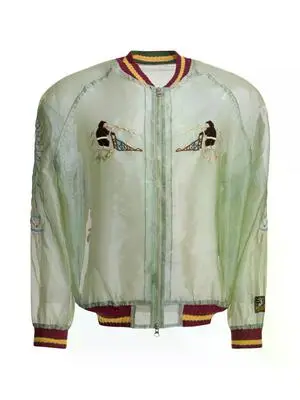 Kapital Embroidered Zip Coat - Green
