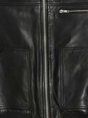 Remain Birger Christensen Leather Bomber Jacket