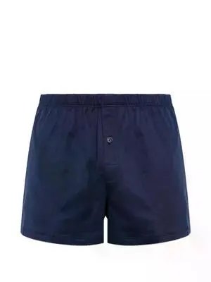 Hanro Buttoned Cotton Boxers - Blue