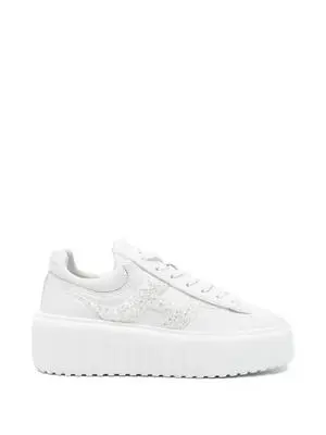 Hogan Glitter Detail Sneakers - White