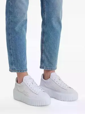Hogan Glitter Detail Sneakers - White