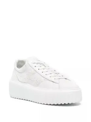 Hogan Glitter Detail Sneakers - White