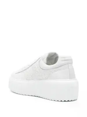 Hogan Glitter Detail Sneakers - White