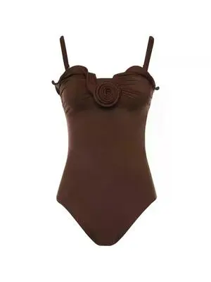 Magda Butrym Floral Swimsuit - Brown
