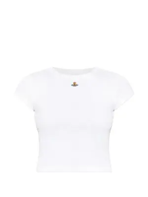 VIVIENNE WESTWOOD Orb-motif Crop Top - White