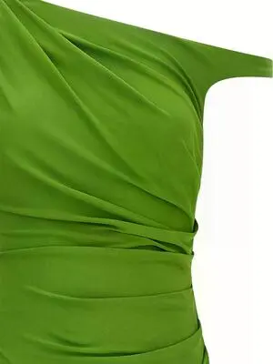 Elisabetta Franchi Padded One-shoulder Dress - Green