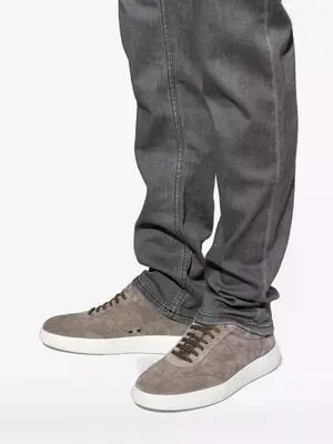 Brioni Panelled Suede Sneakers - Grey