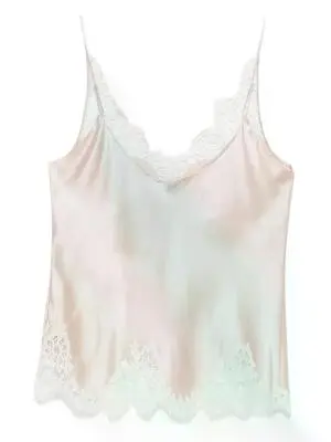 Carine Gilson Lace-detail V-neck Slip - Pink