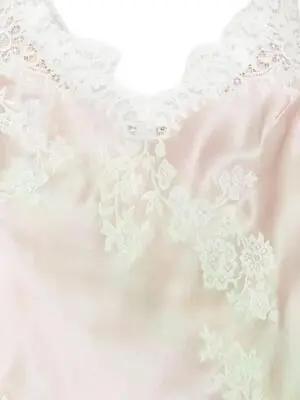 Carine Gilson Lace-detail V-neck Slip - Pink